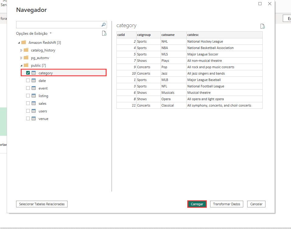 Connecting Amazon Redshift to Power BI