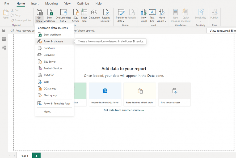Connecting Excel to Power BI