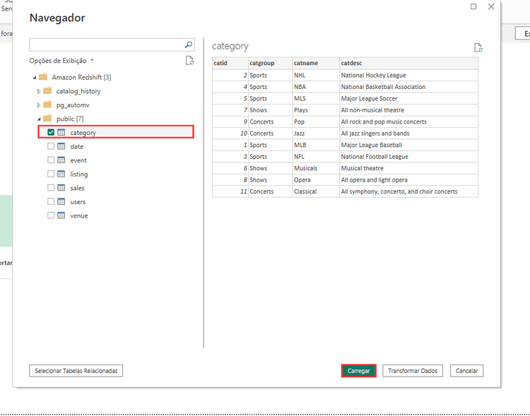 Connecting Amazon Redshift to Power BI