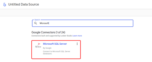 Connecting SQL Server to Looker Studio