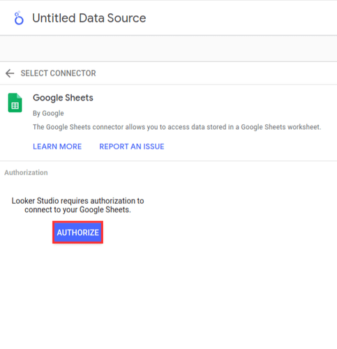 Connecting Google Sheets to Looker Studio