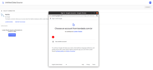 Connecting MySQL to Looker Studio