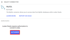 Connecting MySQL to Looker Studio