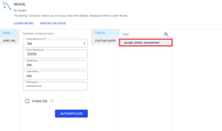 Connecting MySQL to Looker Studio